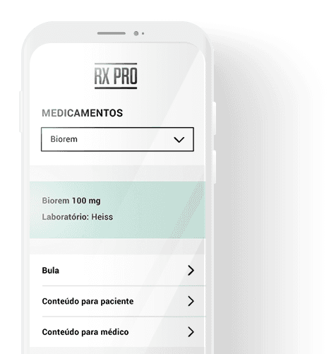 Aplicativo RX PRO acessando conteúdos